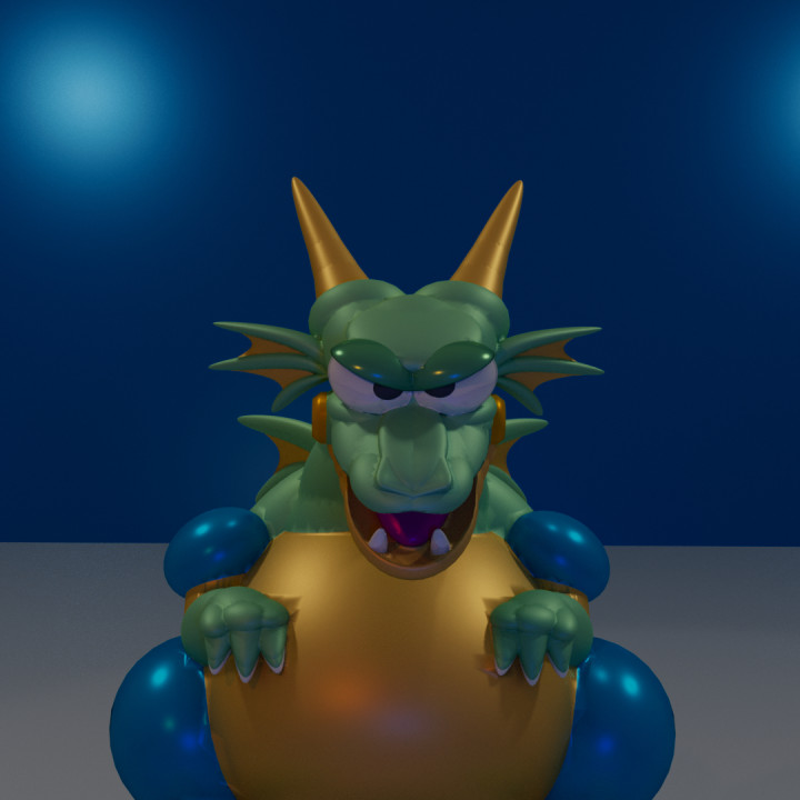 3D Printable BOSS DRAGON MEGAMAN 2 by Collin Tupper