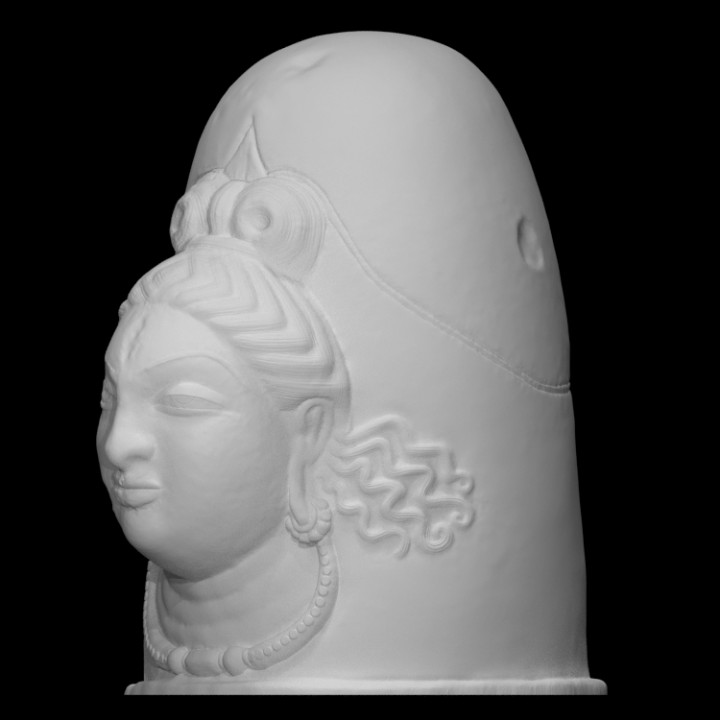 3D Printable Linga with Face of Shiva (Ekamukhalinga) by Macaulay ...