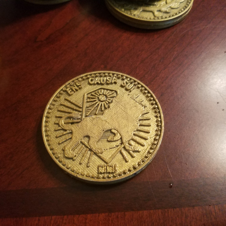 3D Printable Continental Gold Coin-John Wick by T-E-C