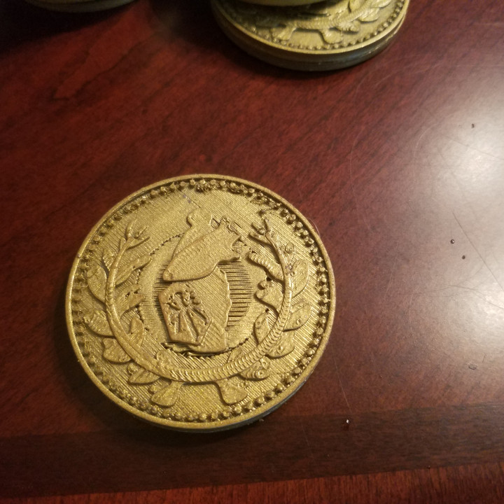 3D Printable Continental Gold Coin-John Wick by T-E-C