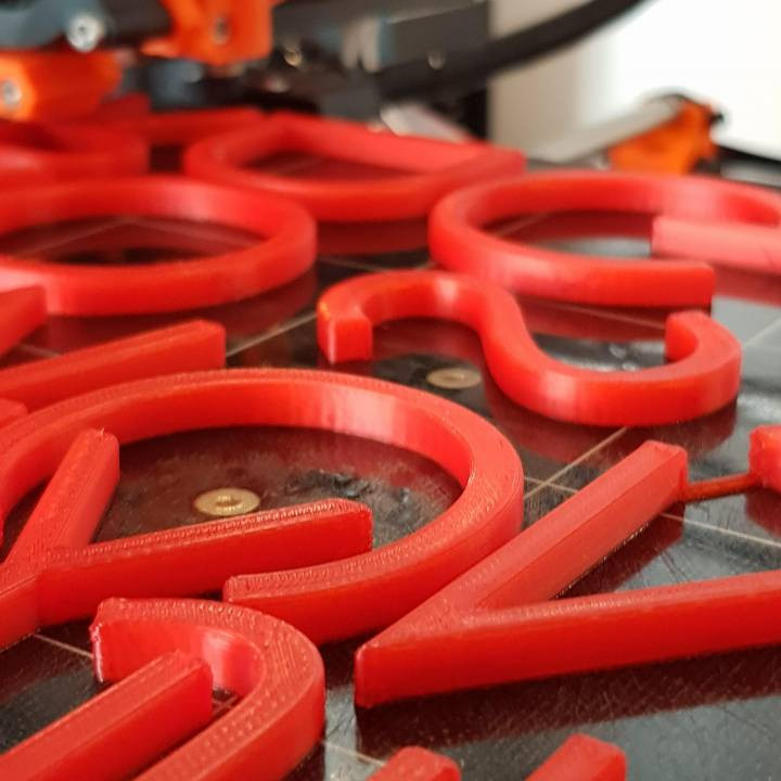 3D Printable Letters & numbers by Sofia Rechene