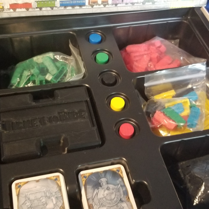 3D Printable Ticket To Ride Sliding Box for Trains by Ambient