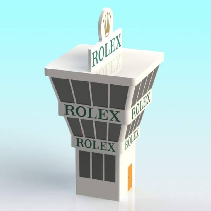 3D Printable Slot car control tower 1:32 scale by Shane Stroebel