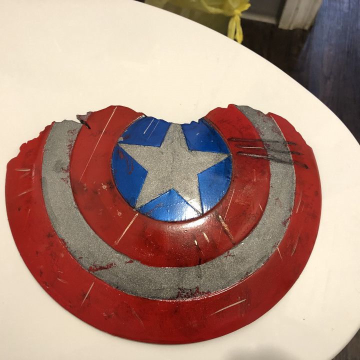 3D Print of Broken Captain America Shield by gho14