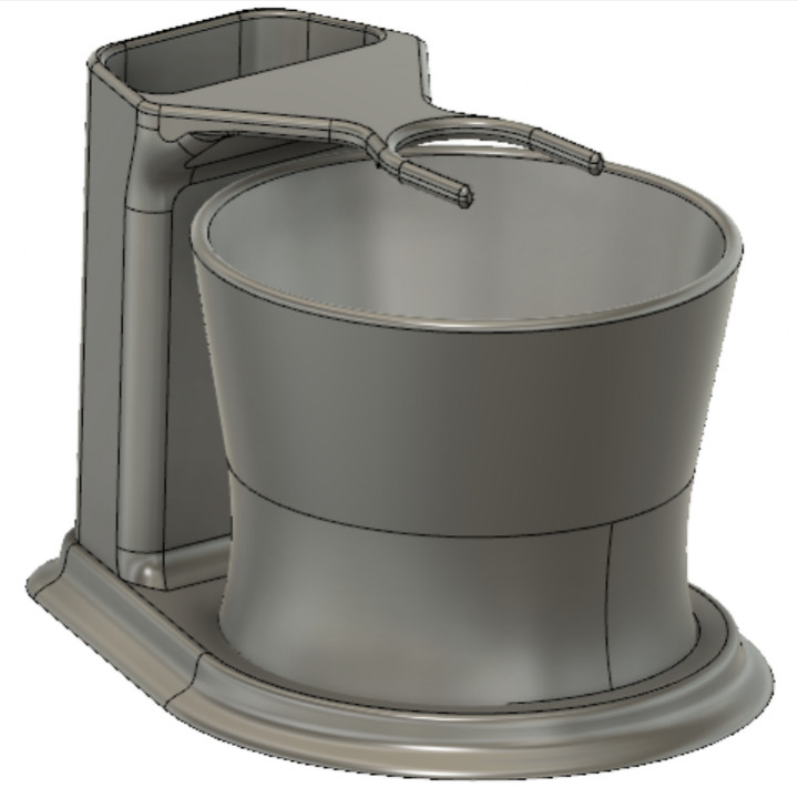 3D Printable Low profile wet shaving set by alexander dabney