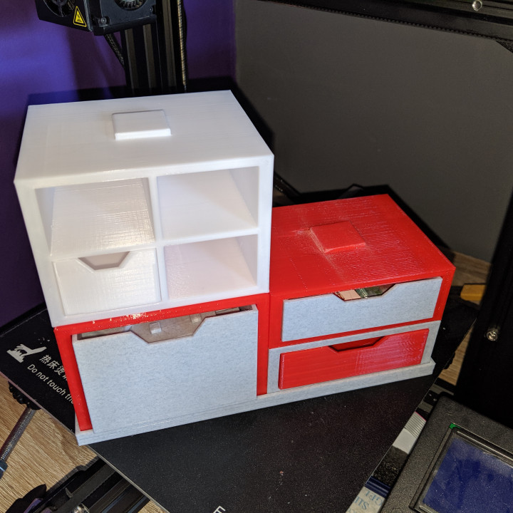 3D Printable Modular Storage Draws by Jamie Osman