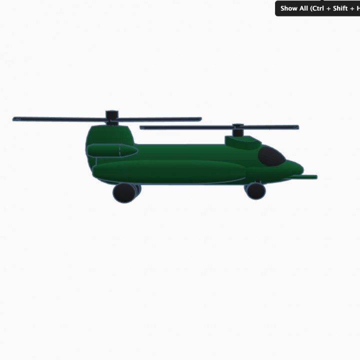 3D Printable Simple Chinook by Joshua Micheal Cooprider