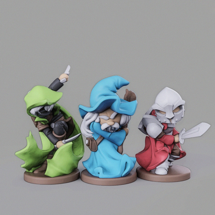 3D Printable RPG Heroes! Set_01 by Arminas Didziokas