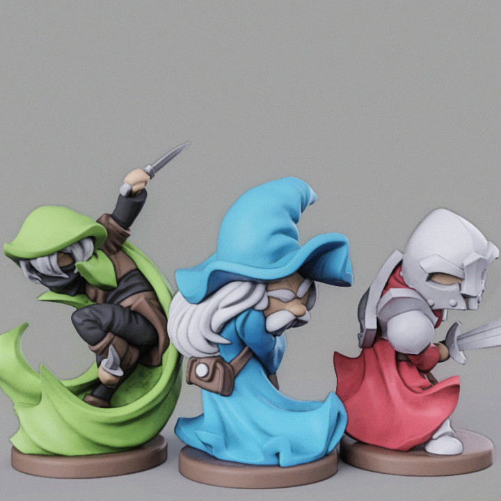 3D Printable RPG Heroes! Set_01 by Arminas Didziokas