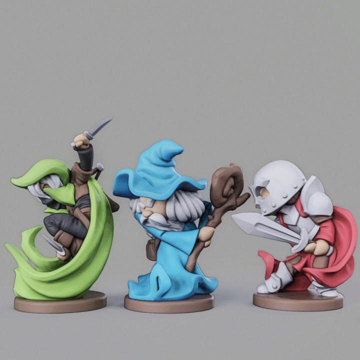 3D Printable RPG Heroes! Set_01 by Arminas Didziokas