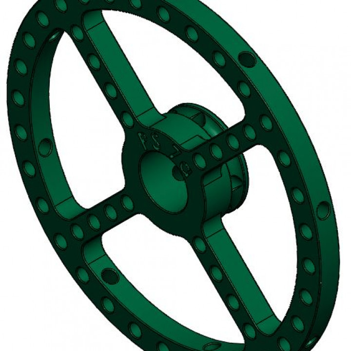 3D Printable PS 7a - Pipe Wheel by Bjørn Heide