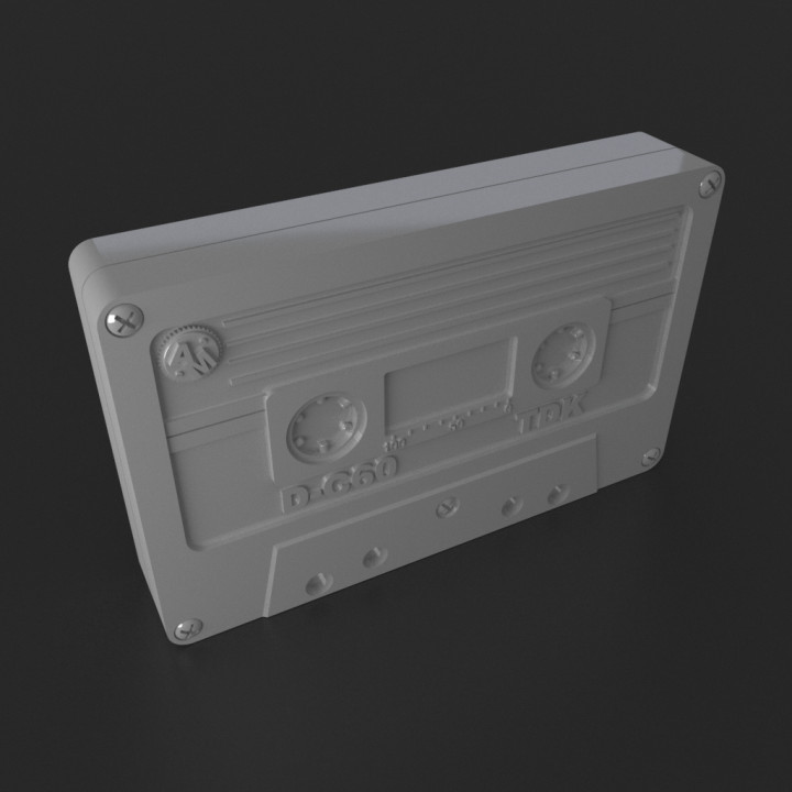 3D Printable Audio cassette box. by Alphonse Marcel