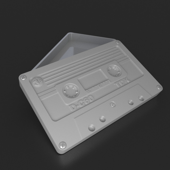 3D Printable Audio cassette box. by Alphonse Marcel