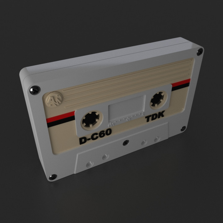 3D Printable Audio cassette box. by Alphonse Marcel