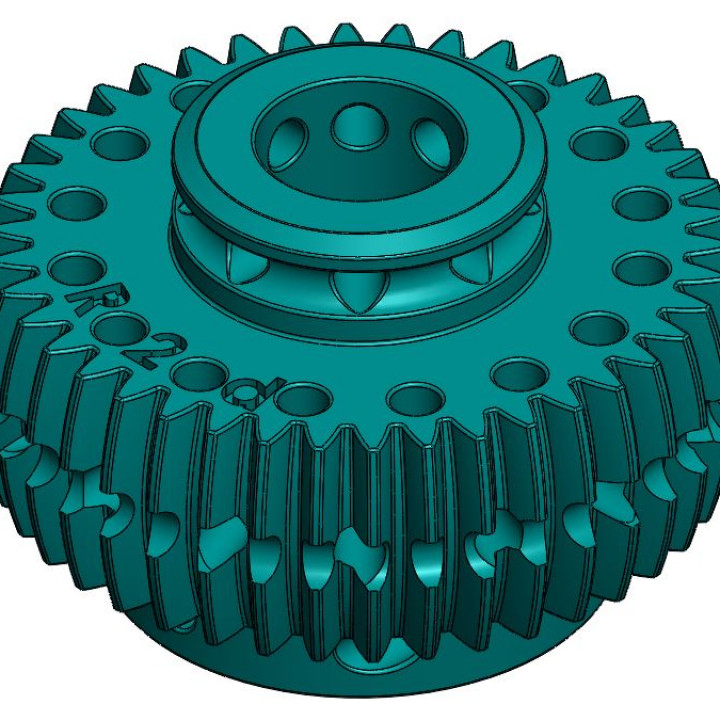 3D Printable R 2d - Ring Ø45 by Bjørn Heide