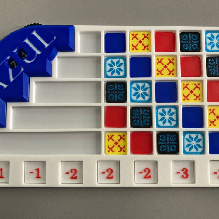 3D Print of Azul Game Board with Point Counter by michaelzuhlkesuperzook
