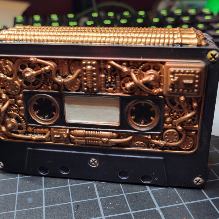 3D Print of Steampunk audio cassette box. by salb