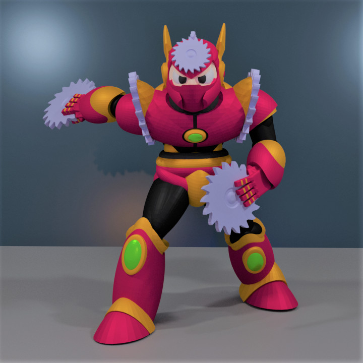3D Printable METALMAN from MEGAMAN2 by Collin Tupper