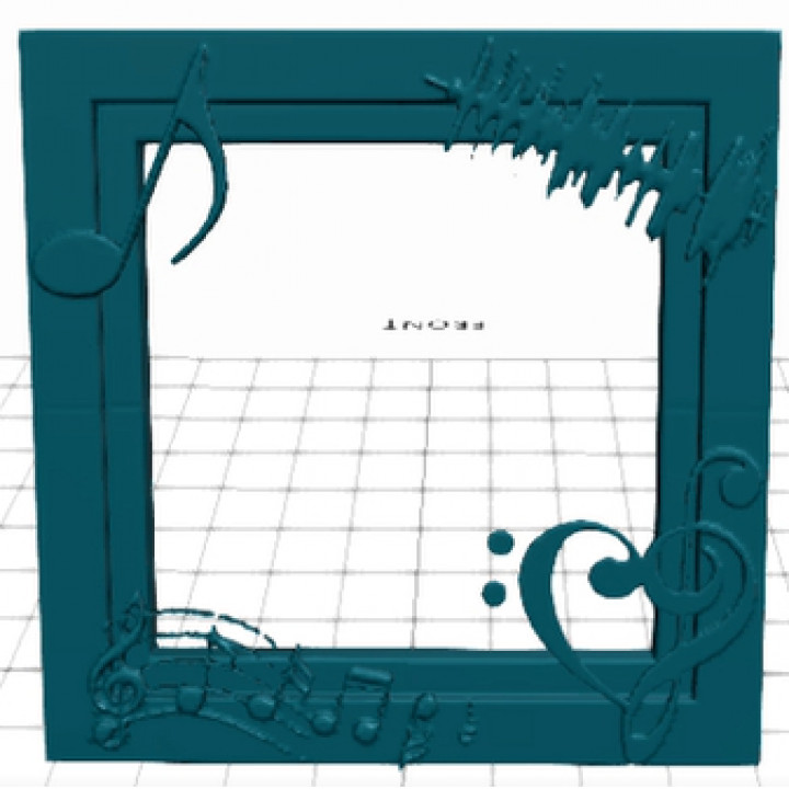 3D Printable Musical Picture Frame by Thomas Byrne