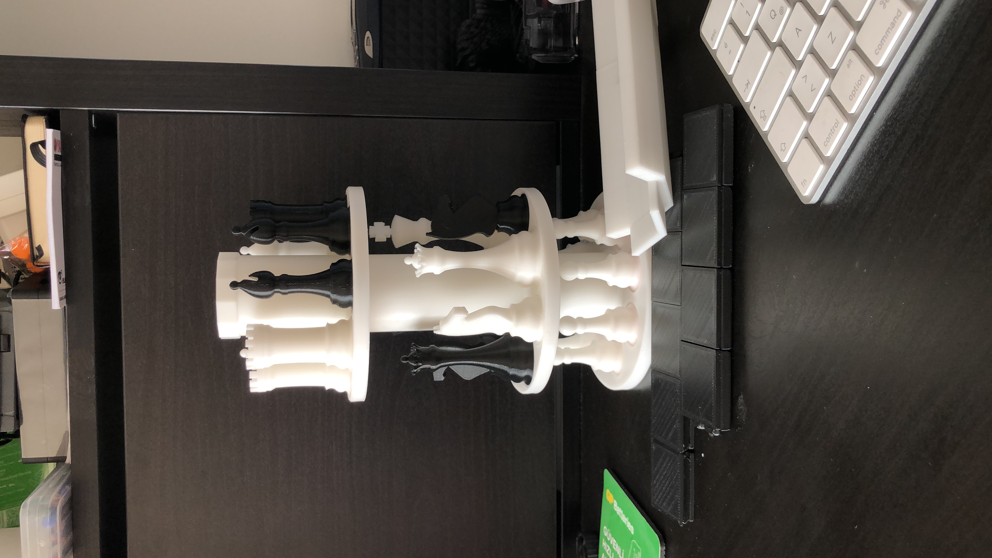 3D Printable 3D Printed Chess Set with Roll-up Board & Carrying Case by ...