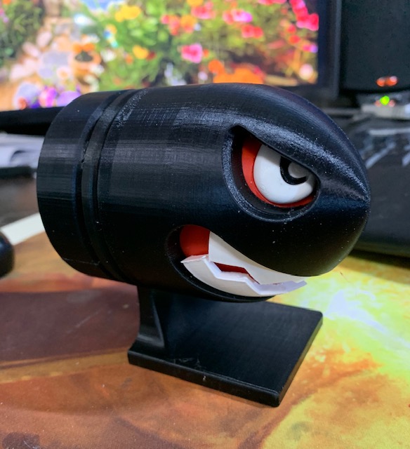 3D Printable Bullet Bill/Banzai Bill Stand by Aaron S.