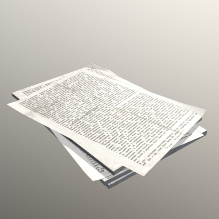 3D Printable Paper text by James Cooper