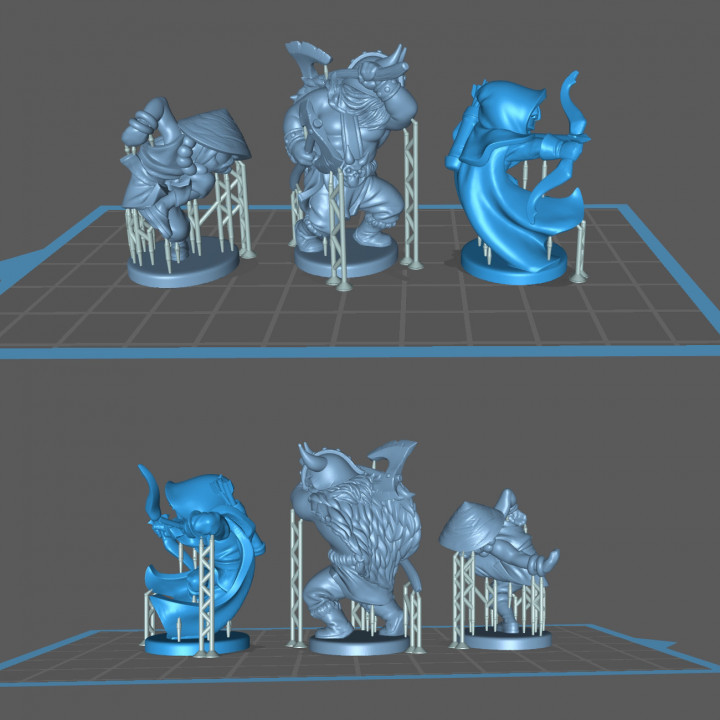 3D Printable RPG Heroes! Set_02 by Arminas Didziokas