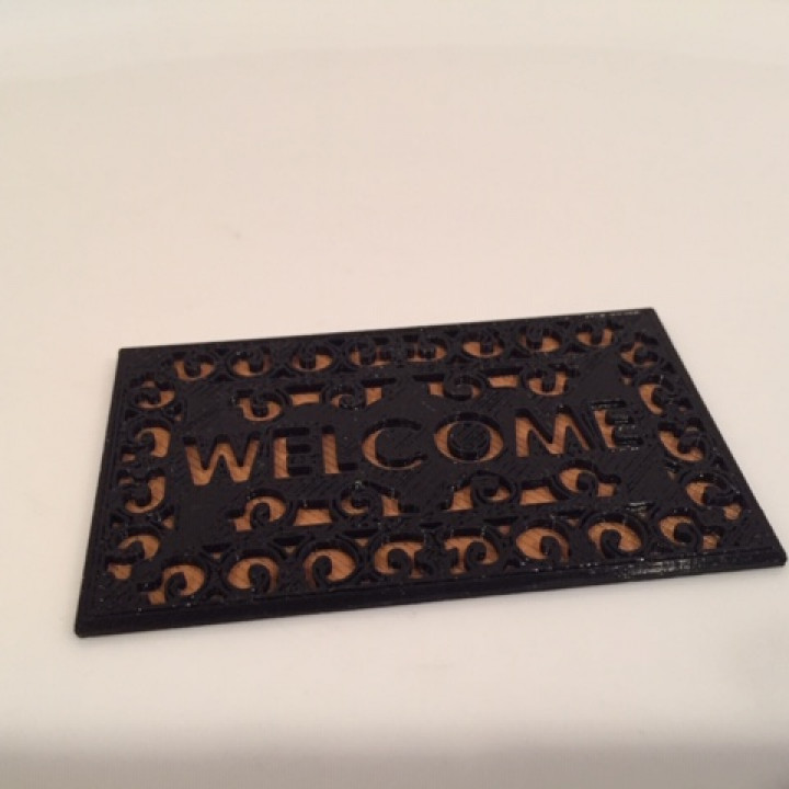3D Printable Mini Welcome Mat by MerganMcFergan