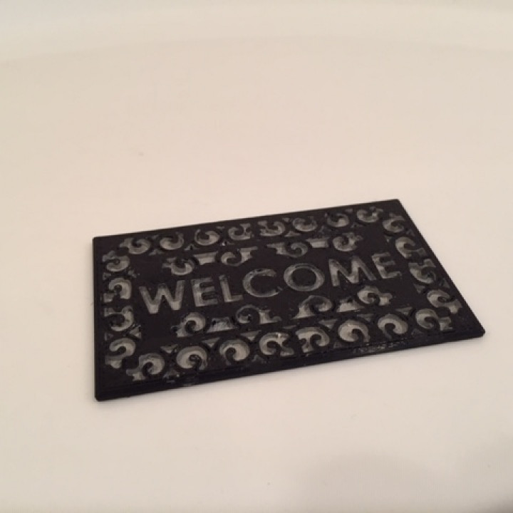 3D Printable Mini Welcome Mat by MerganMcFergan