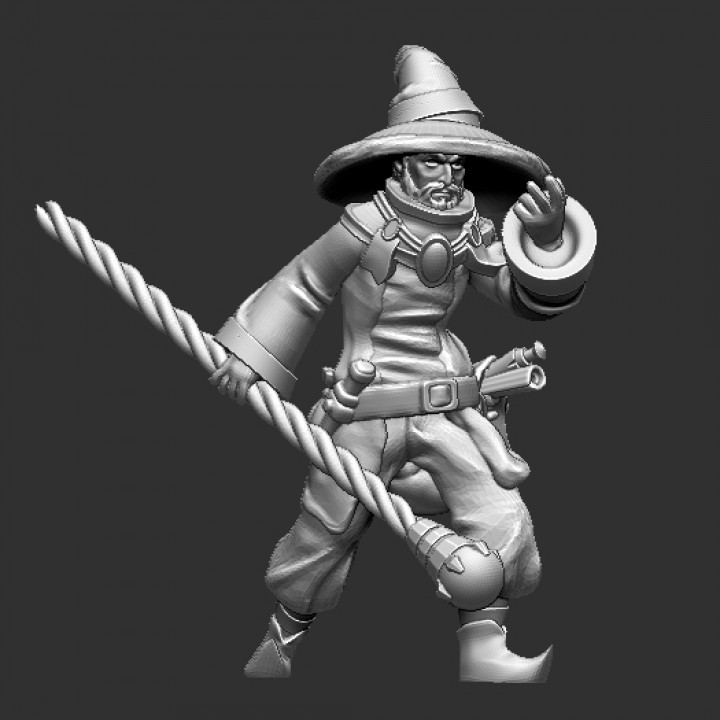 3D Printable Human male mage for fantasy d&d by PollyGrimm