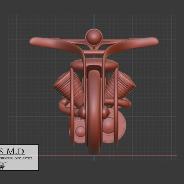3D Printable SteamPunk Motorbike by Mel