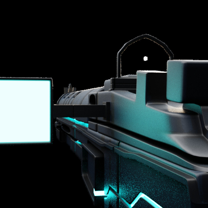 3D Printable SCI-FI SNIPER RIFLE CONCEPT by qwertyqwerty