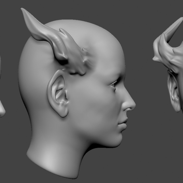 3D Printable Forest Dragon Horns by Alayna