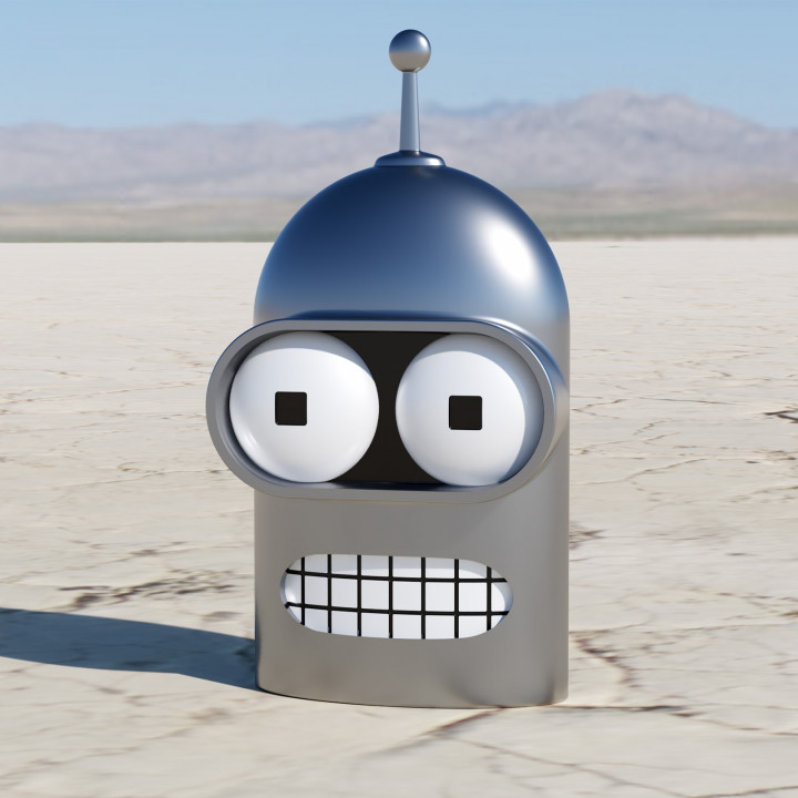 3D Printable Bender Wall Piece (Mask) by Lauri J