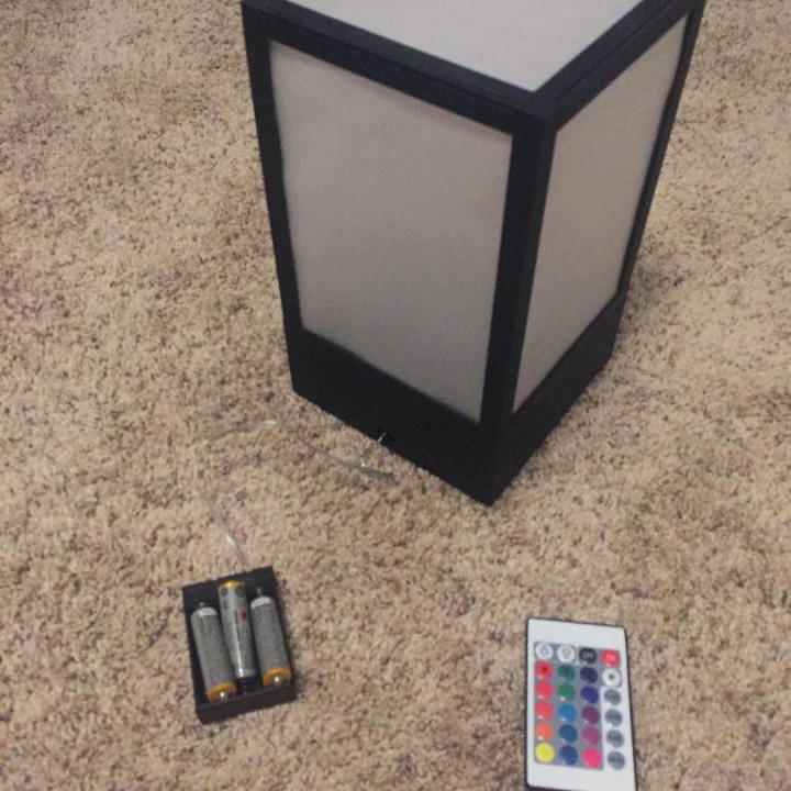 3D Printable LED Strip Light Paper Lamp by Garrett Schnack