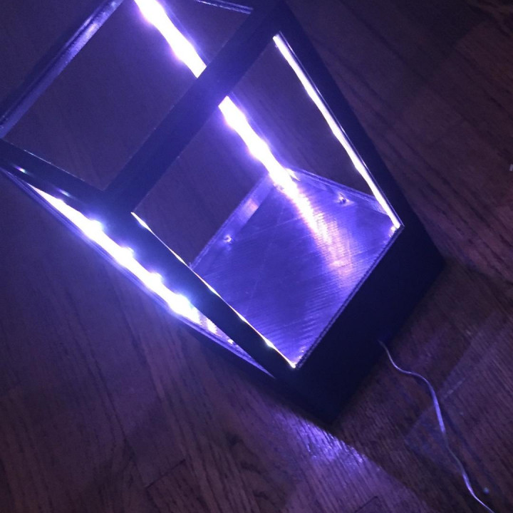 3D Printable LED Strip Light Paper Lamp by Garrett Schnack