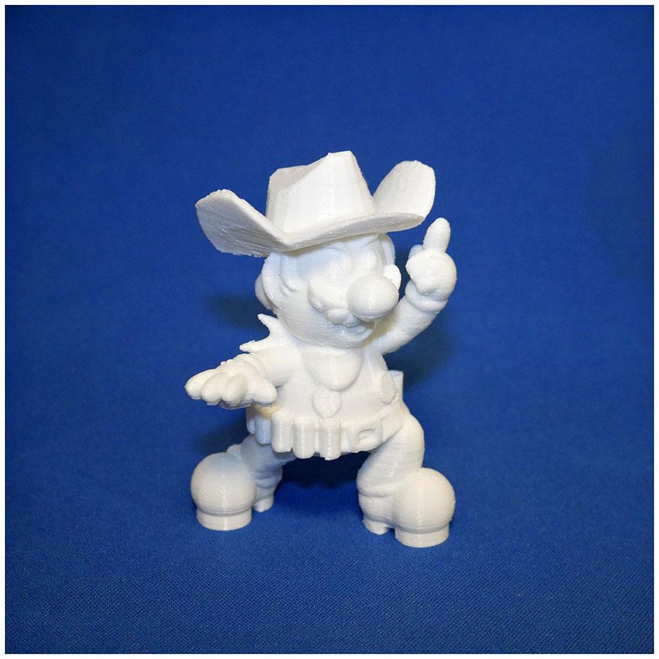 3D Printable Cowboy Mario by Cormac Calcaterra