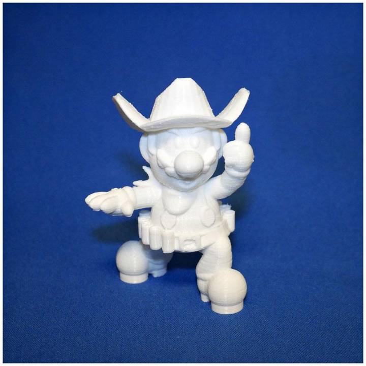 3D Printable Cowboy Mario by Cormac Calcaterra