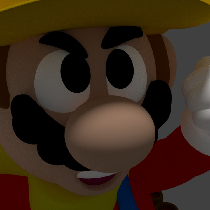 3D Printable Cowboy Mario by Cormac Calcaterra
