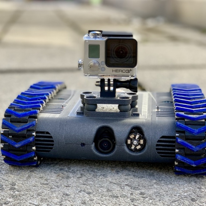 3D Printable GoPro Mount for the FPV-Rover by Markus Purtz