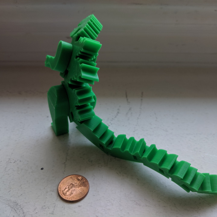 3D Print of Flexi-Godzilla by Ellswor