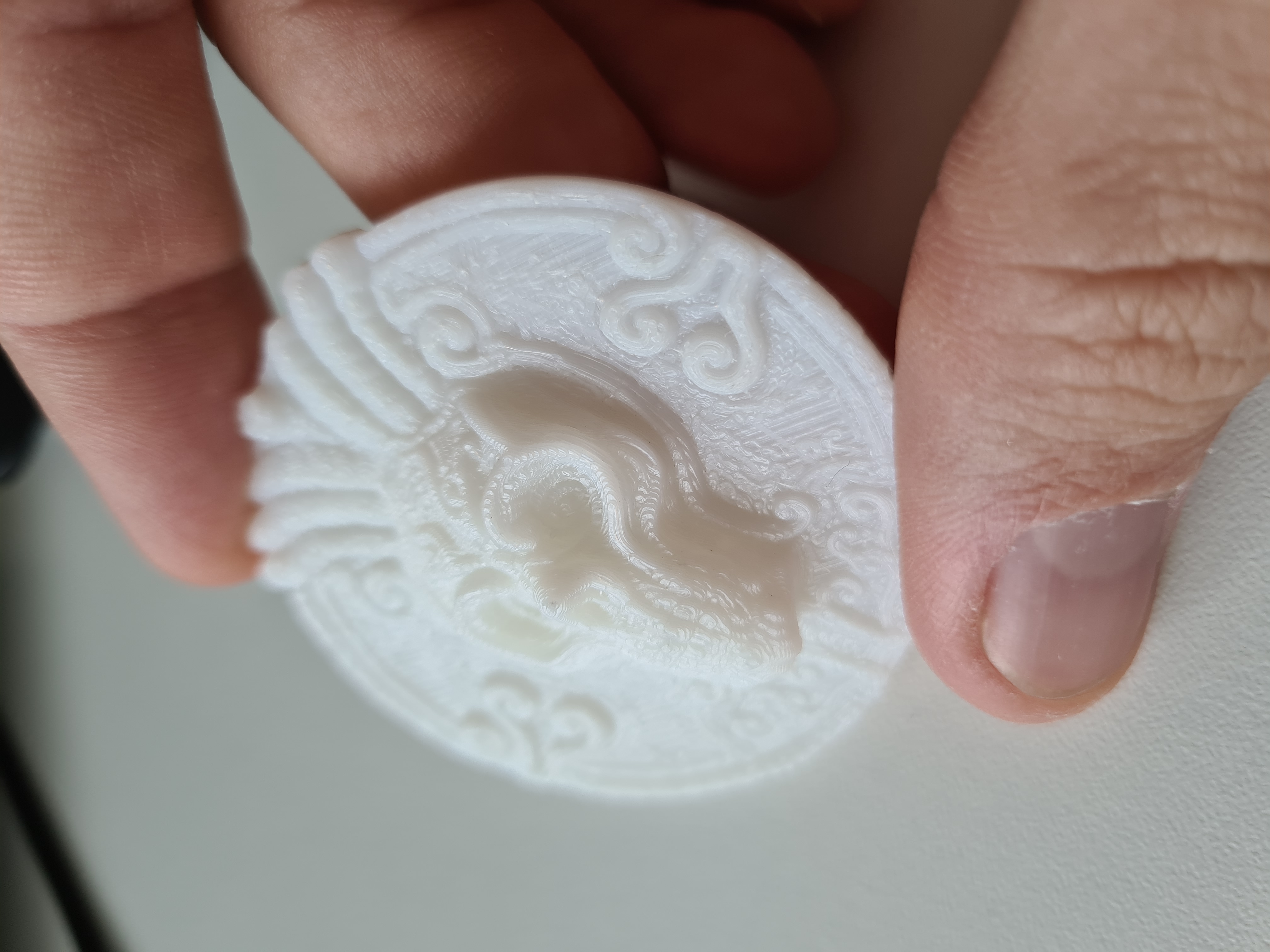 3D Printable skull coin by Zane Rogers