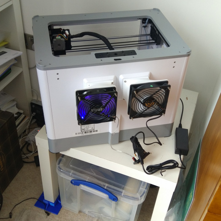 3D Printable Flashforge Dreamer Fan Upgrade by Johannes Renner