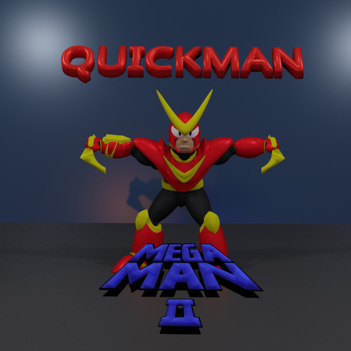 3D Printable QUICKMAN MEGAMAN2 by Collin Tupper