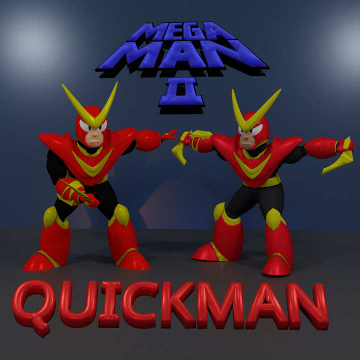 3D Printable QUICKMAN MEGAMAN2 by Collin Tupper
