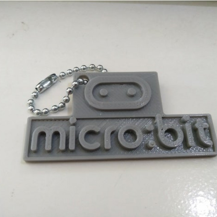 3D Printable Micro:Bit Logo Simple Keychain by RbTech Kristanto