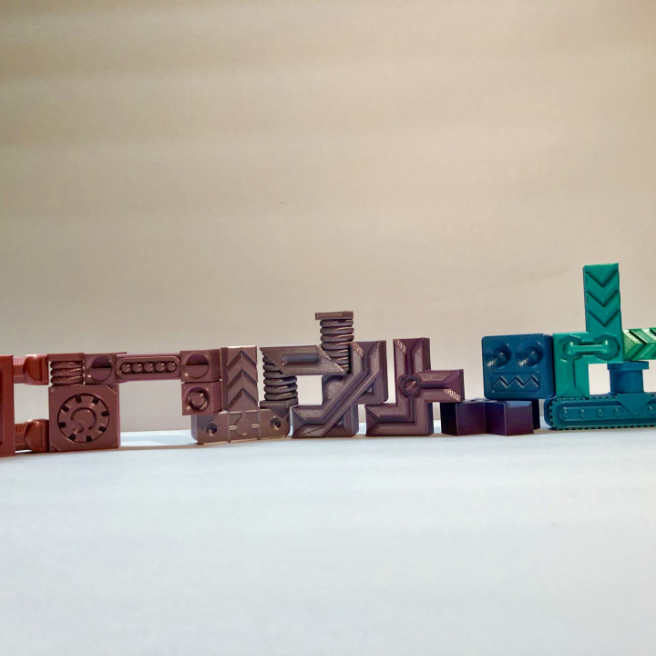 3D Printable Robot Blocks Volume 1 by Jacob Surovsky