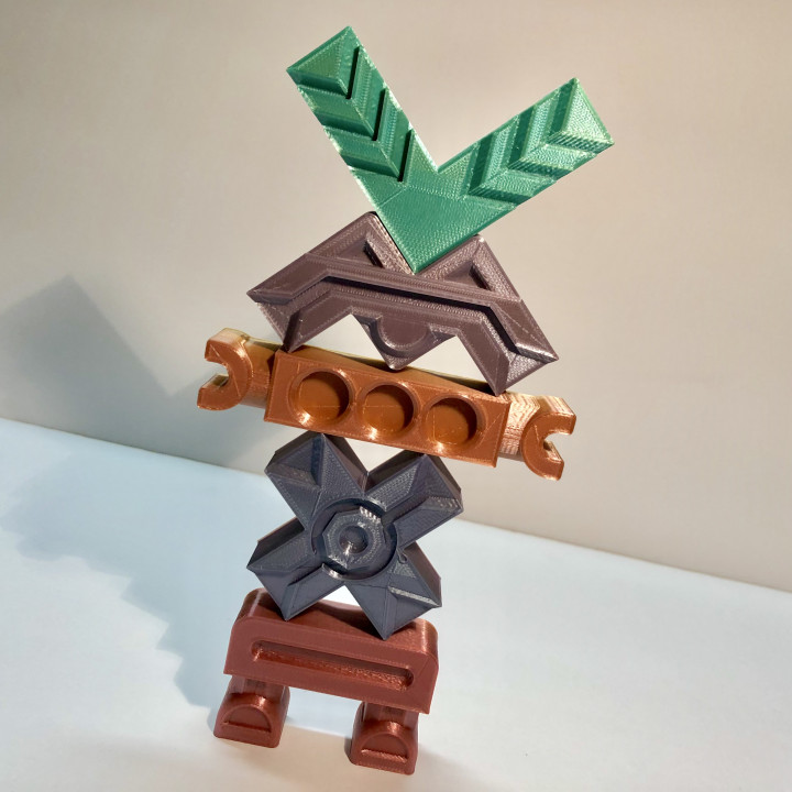 3D Printable Robot Blocks Volume 1 by Jacob Surovsky