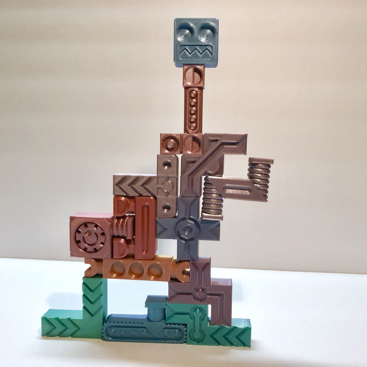 3D Printable Robot Blocks Volume 1 by Jacob Surovsky