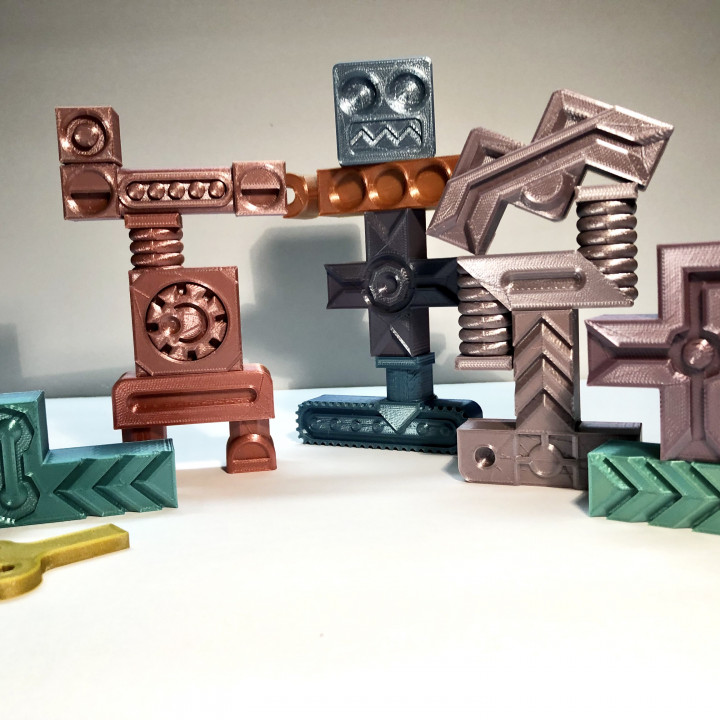 3D Printable Robot Blocks Volume 1 by Jacob Surovsky